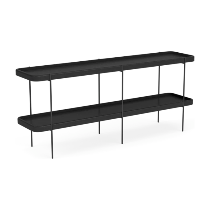 Sage Console Table in Black Oak
