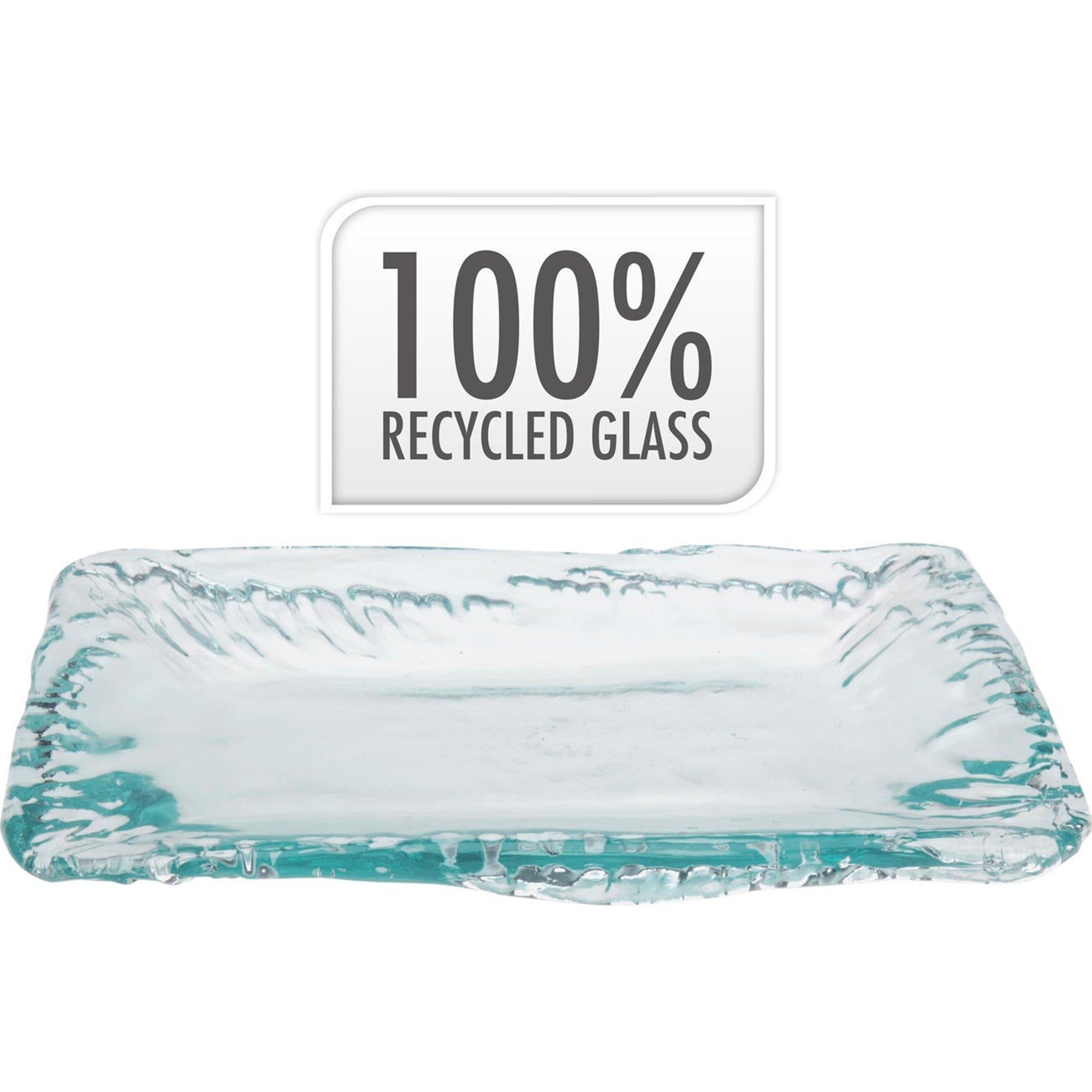 Handmade Glass Plate Rectangular